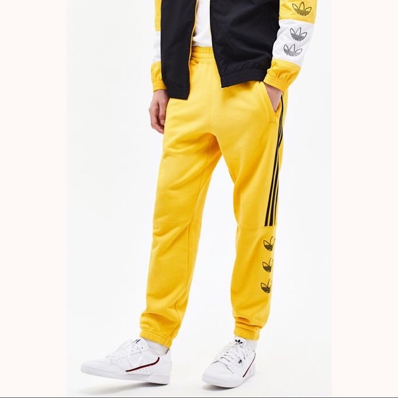 adidas | Pants | Adidas Mens Yellow Ft Sweatpants | Poshmark